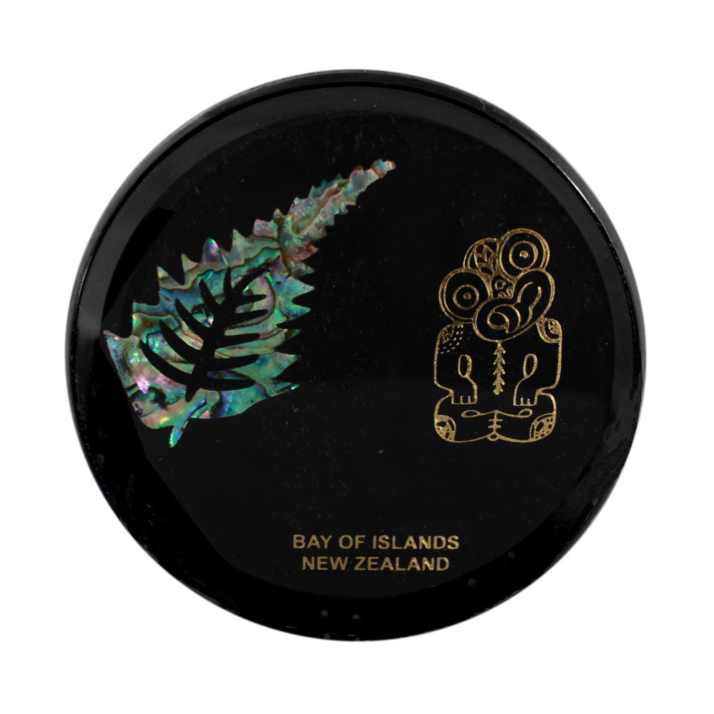 Paua Coaster Fern & Tiki Fern represents strength in times of stress,a ...